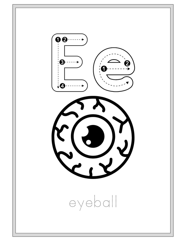 Color Me Spooky Alphabet Coloring Book – Blissful Mama Creations